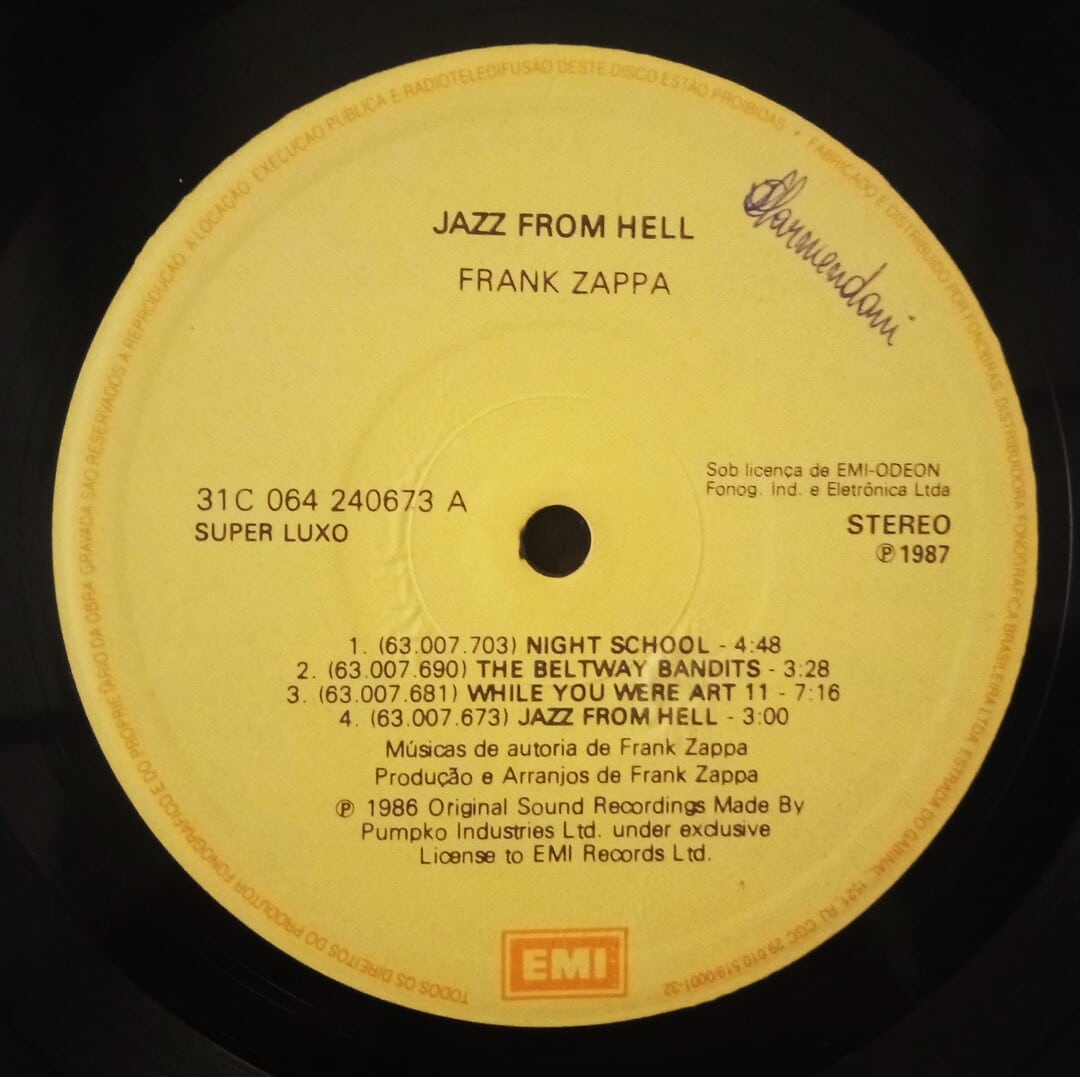 Frank Zappa - Jazz From Hell - Boa Viagem Discos