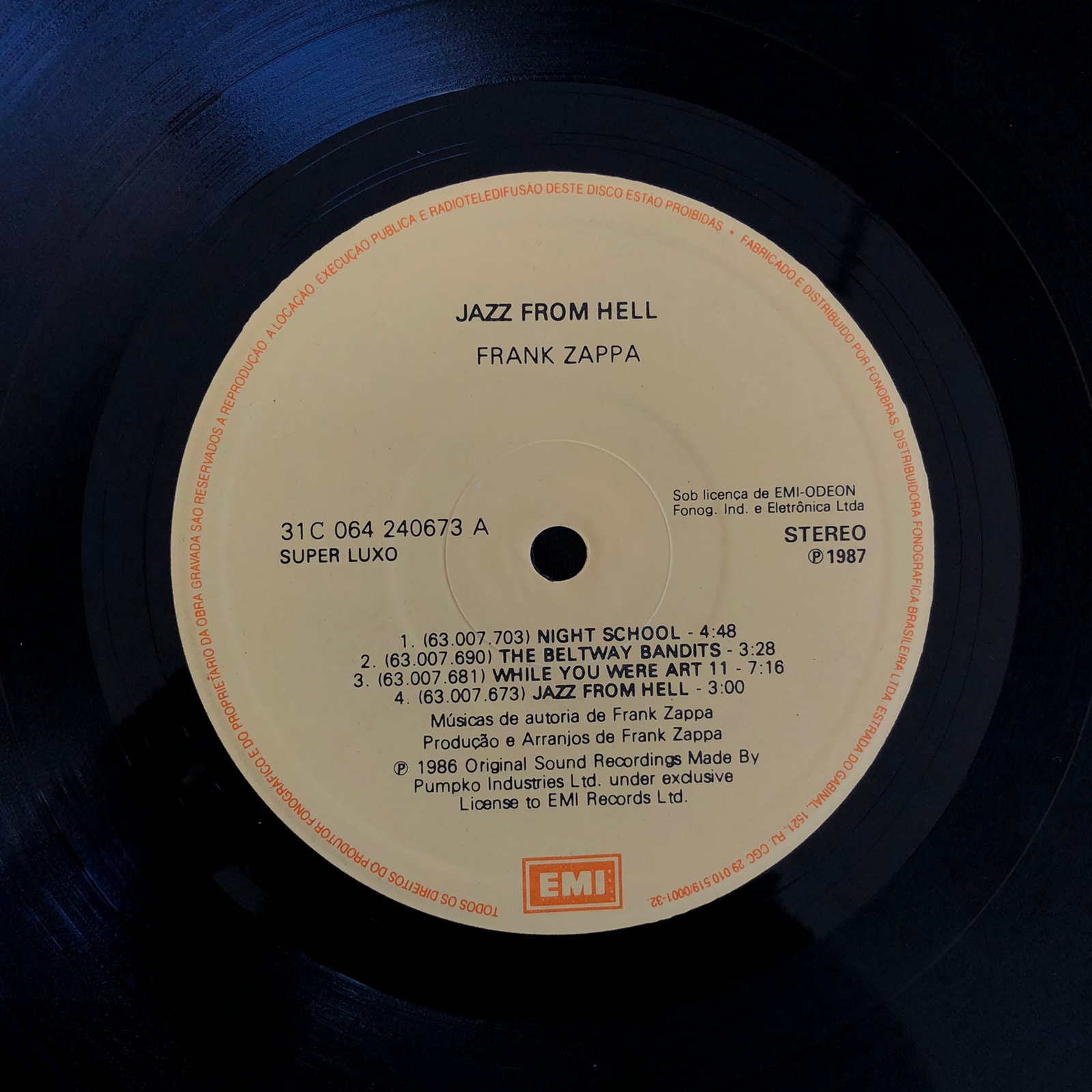 Frank Zappa - Jazz From Hell - Boa Viagem Discos