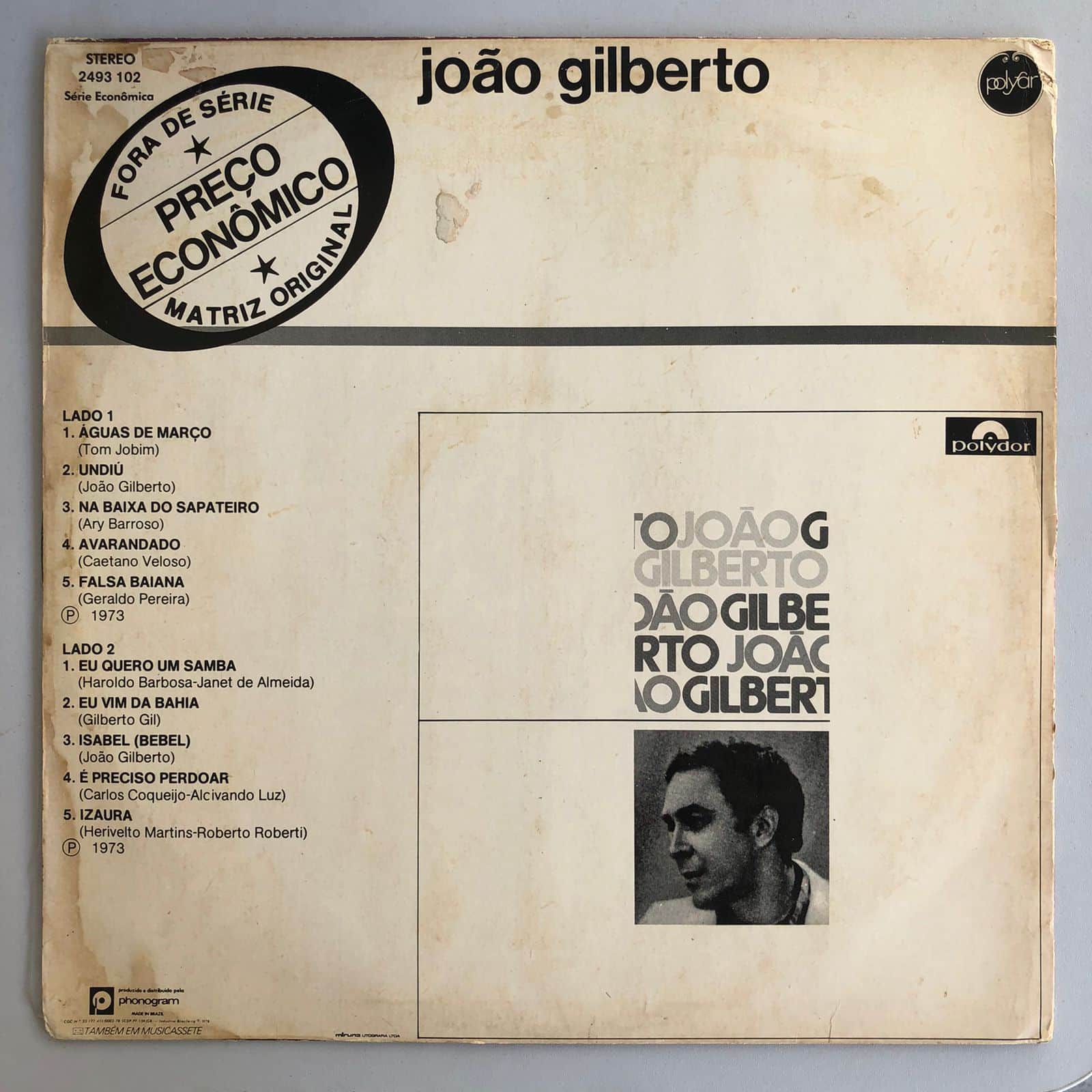 João Gilberto - João Gilberto (1973) - Boa Viagem Discos