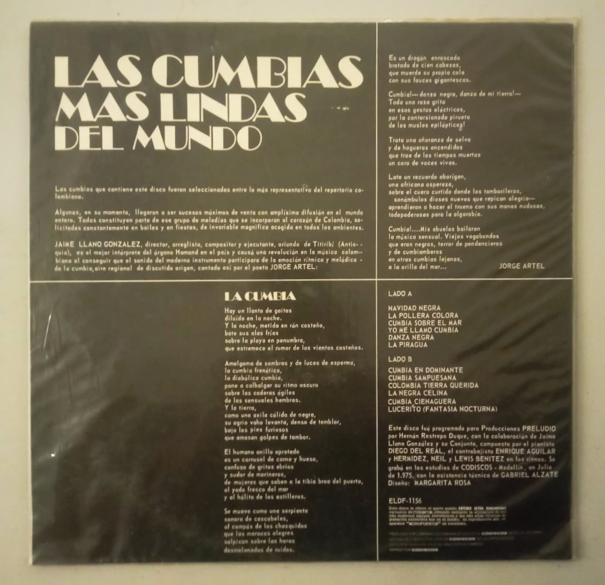 Jaime Llano Gonzales - Las Cumbias Mas Lindas Del Mundo | LP Vinil ...