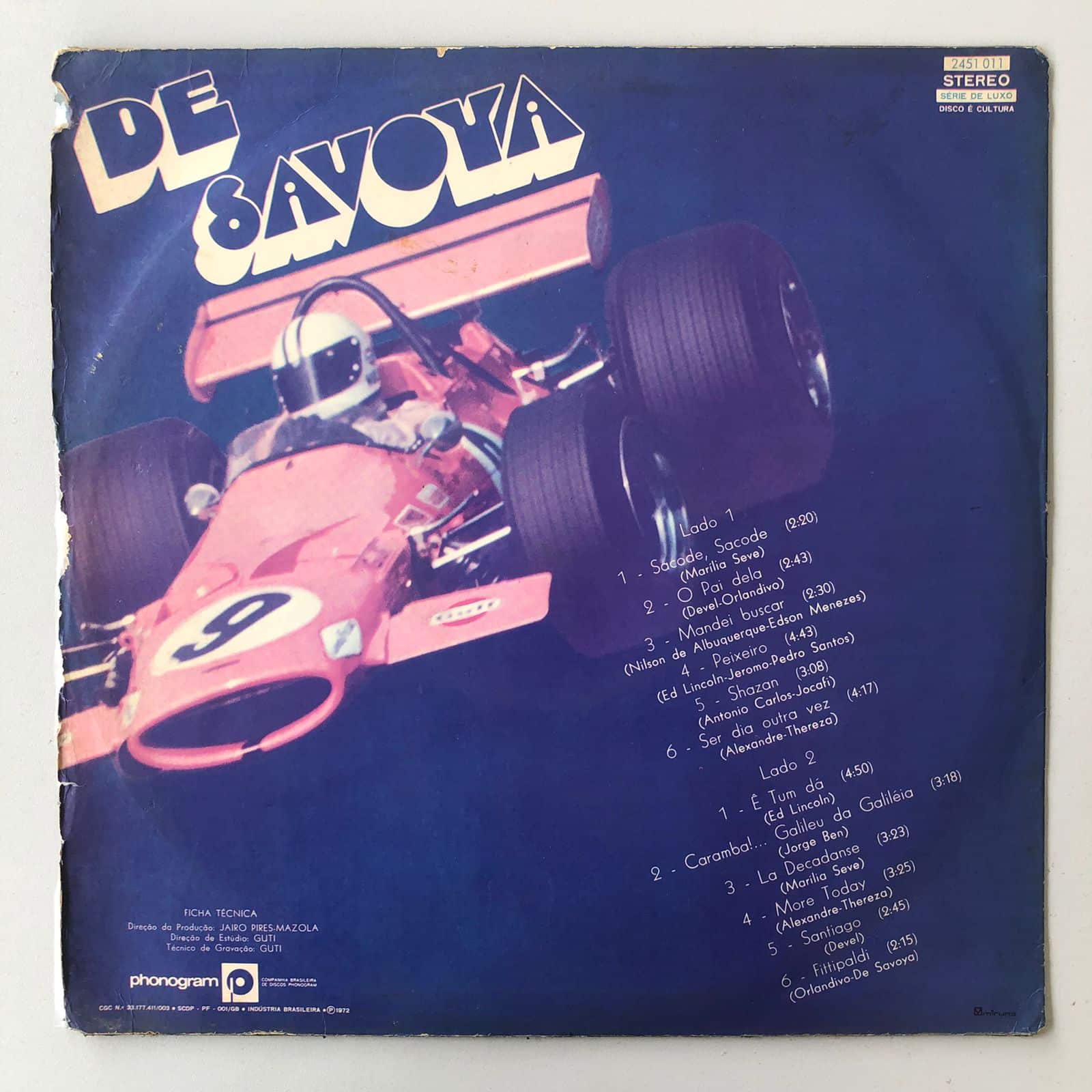 Ed Lincoln - De Savoya | LP Vinil | Boa Viagem Discos