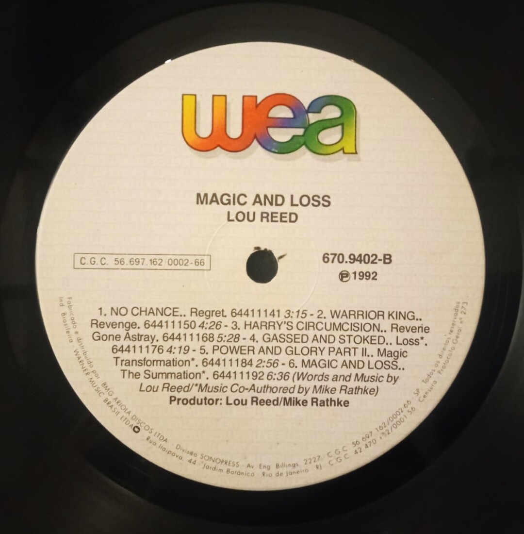 Lou Reed - Magic and Loss - Boa Viagem Discos