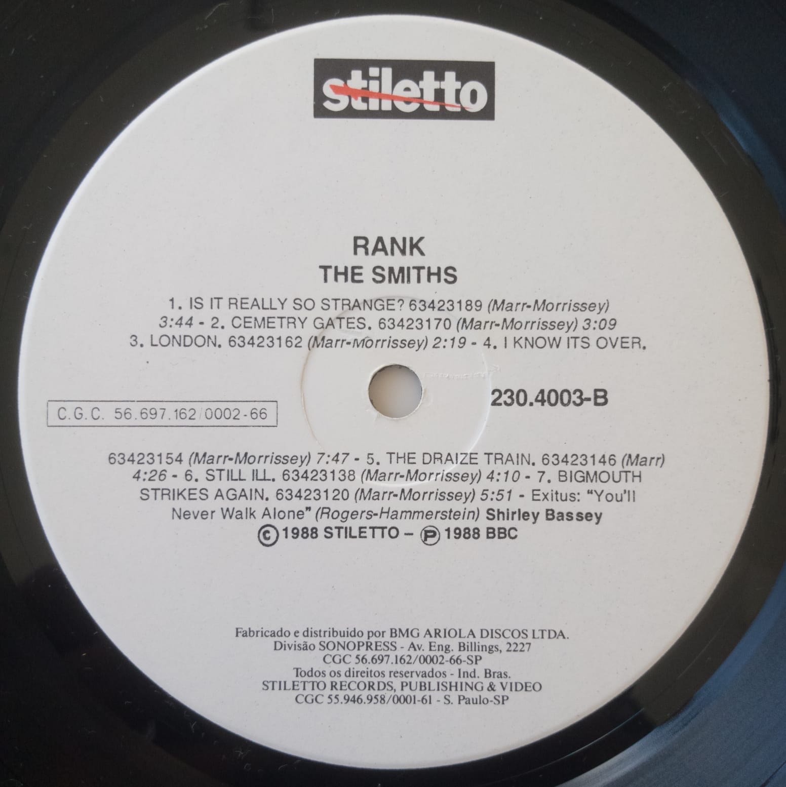 The Smiths - Rank - Boa Viagem Discos