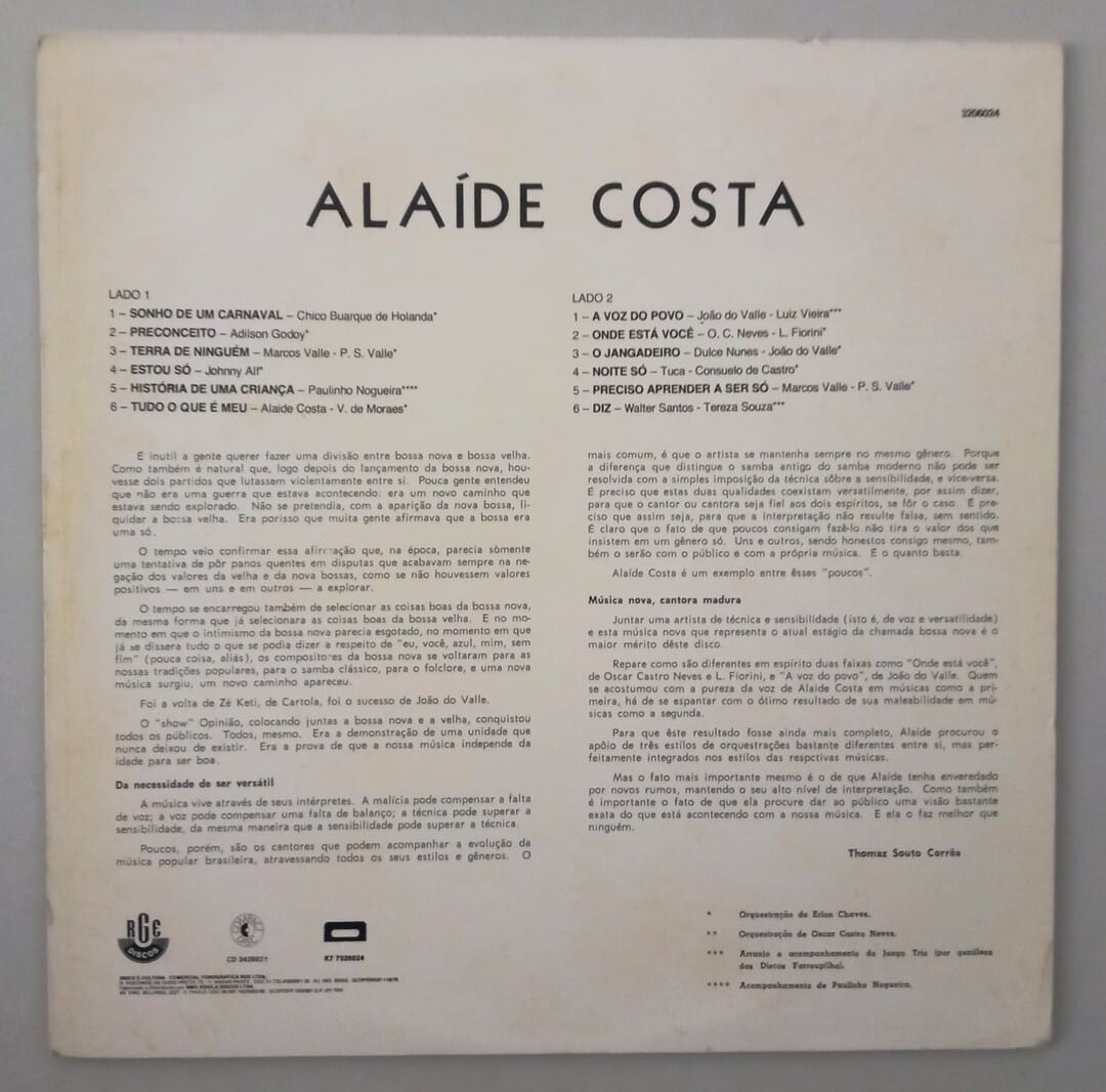 Alaide Costa - Alaide Costa (1965/1989) - Boa Viagem Discos