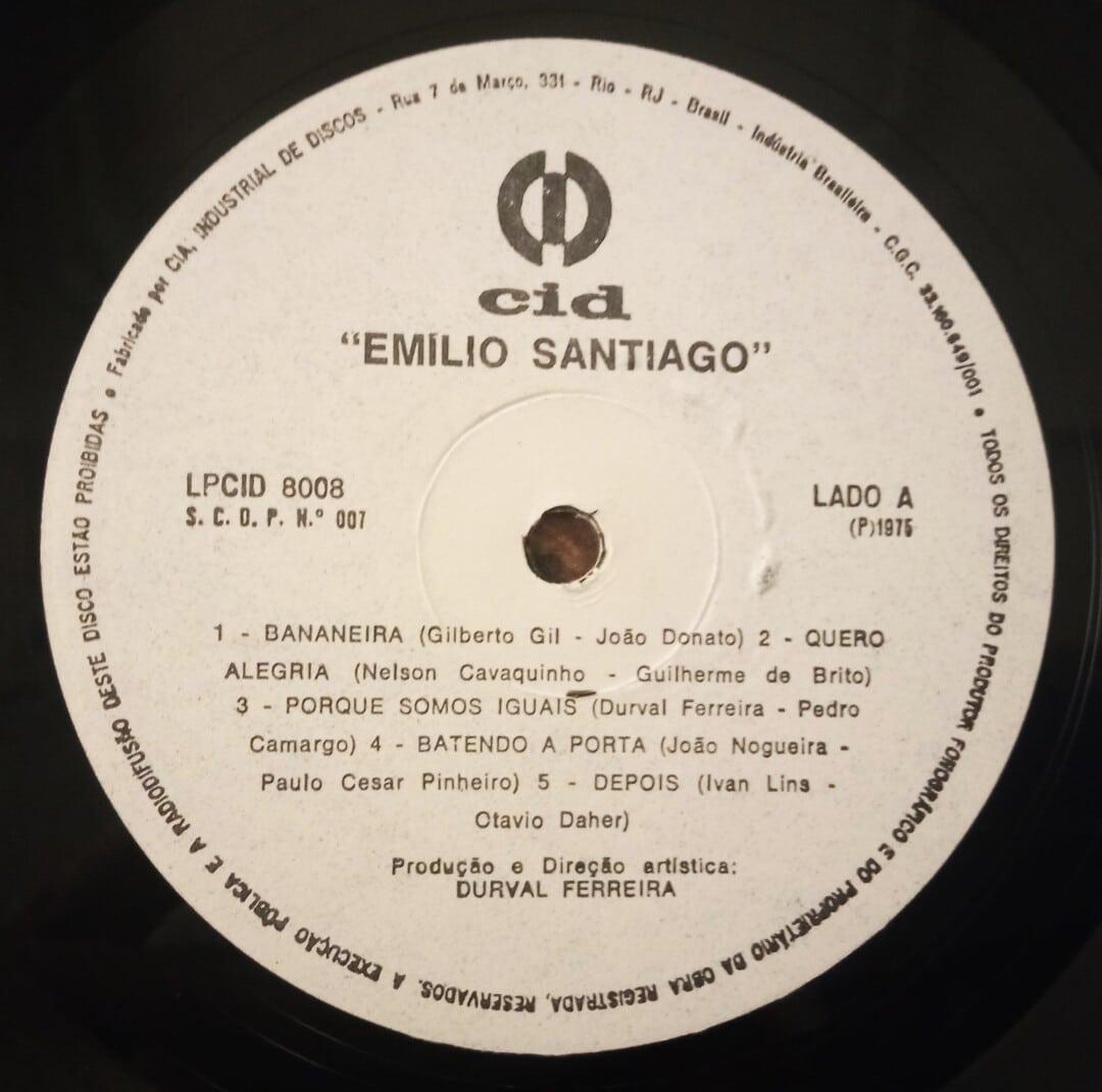 Emílio Santiago – Emílio Santiago (1975) - Boa Viagem Discos