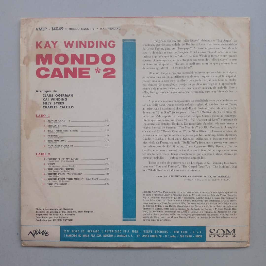 Kai Winding - Mondo Cane #2 | LP Vinil | Boa Viagem Discos