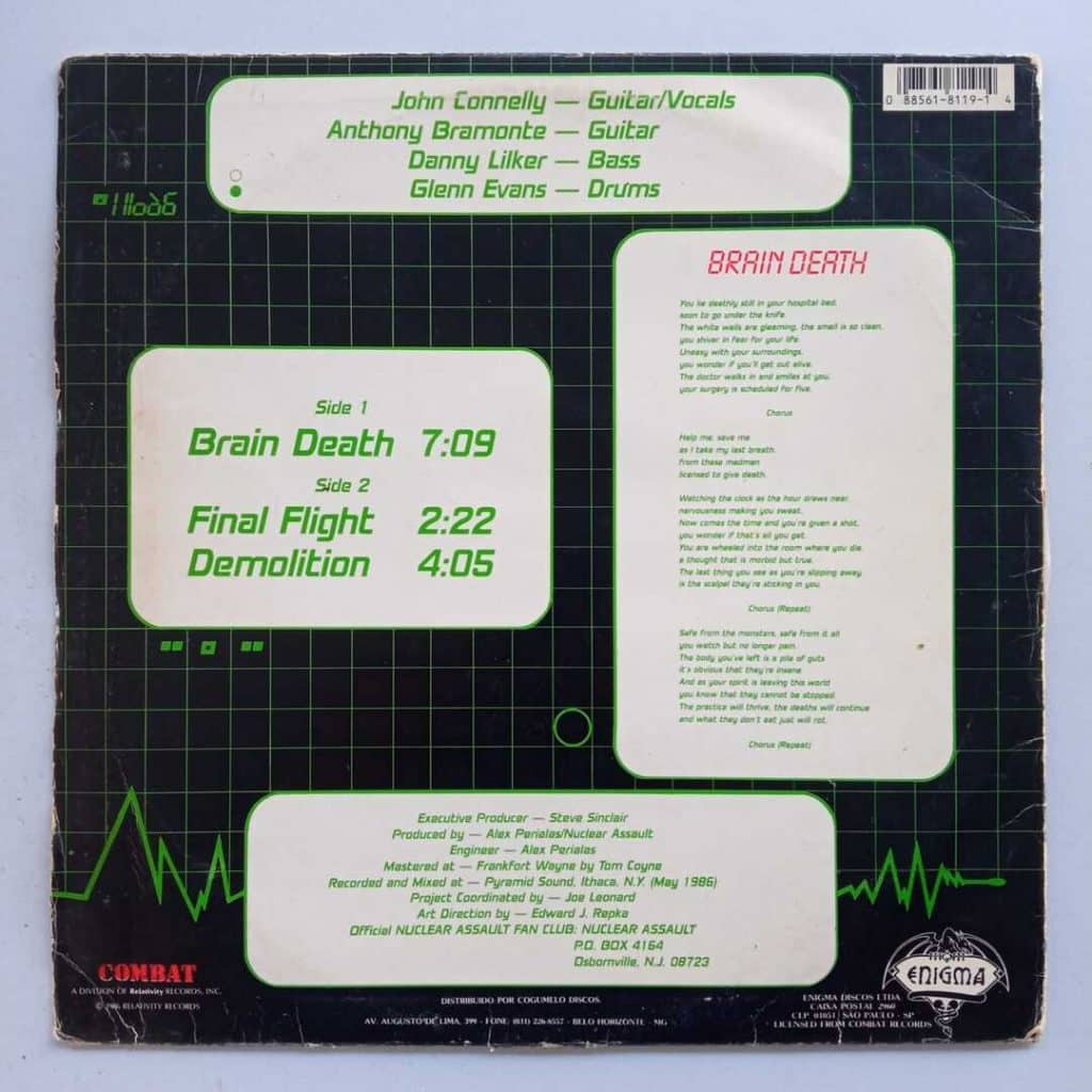 Nuclear Assault - Brain Death | LP Vinil | Boa Viagem Discos