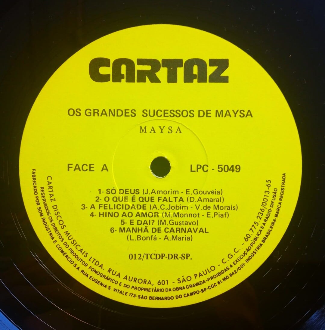 Maysa - Maysa e os Grandes Sucessos | LP Vinil | Boa Viagem Discos