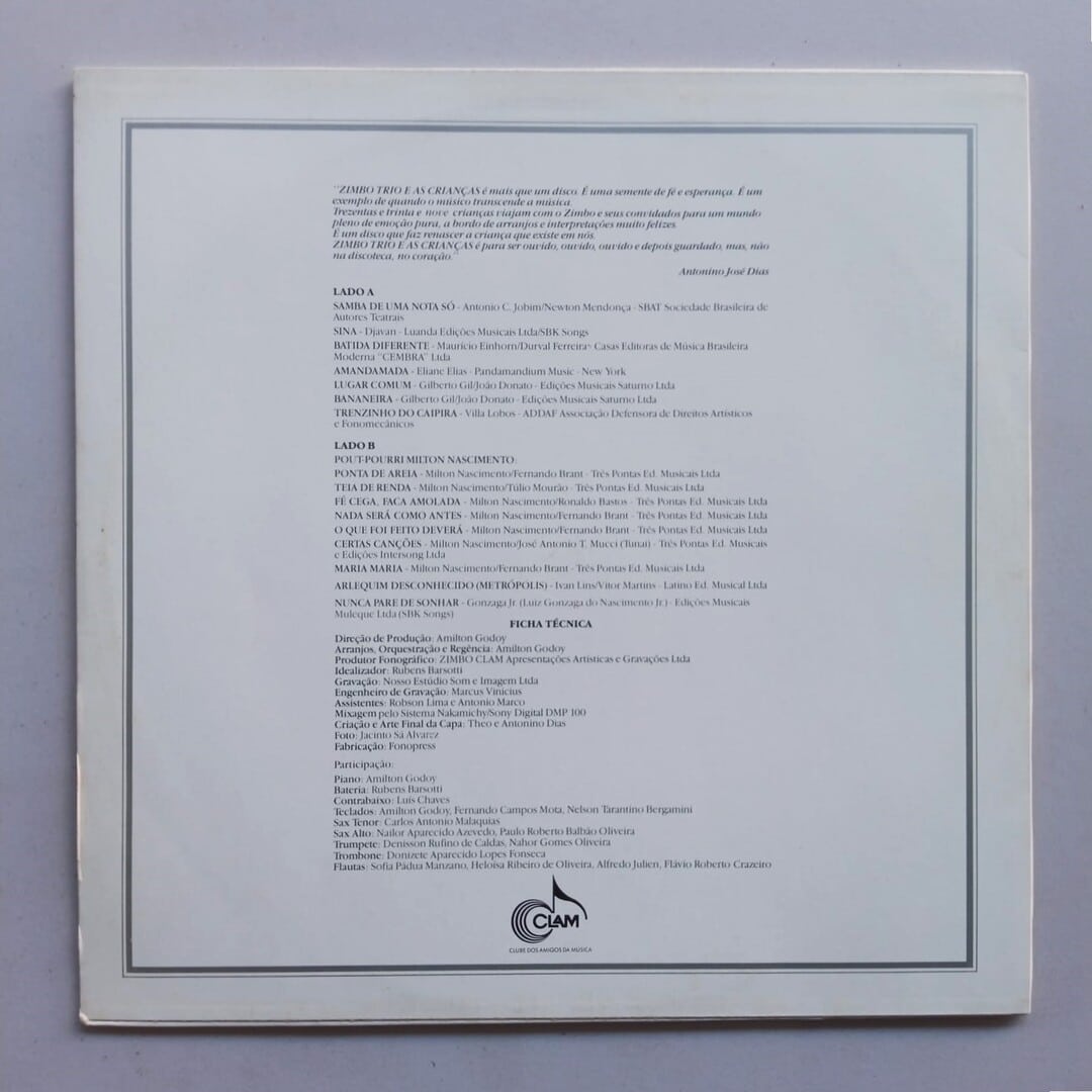 Zimbo Trio - Zimbo Trio e as Crianças | LP Vinil | Boa Viagem Discos