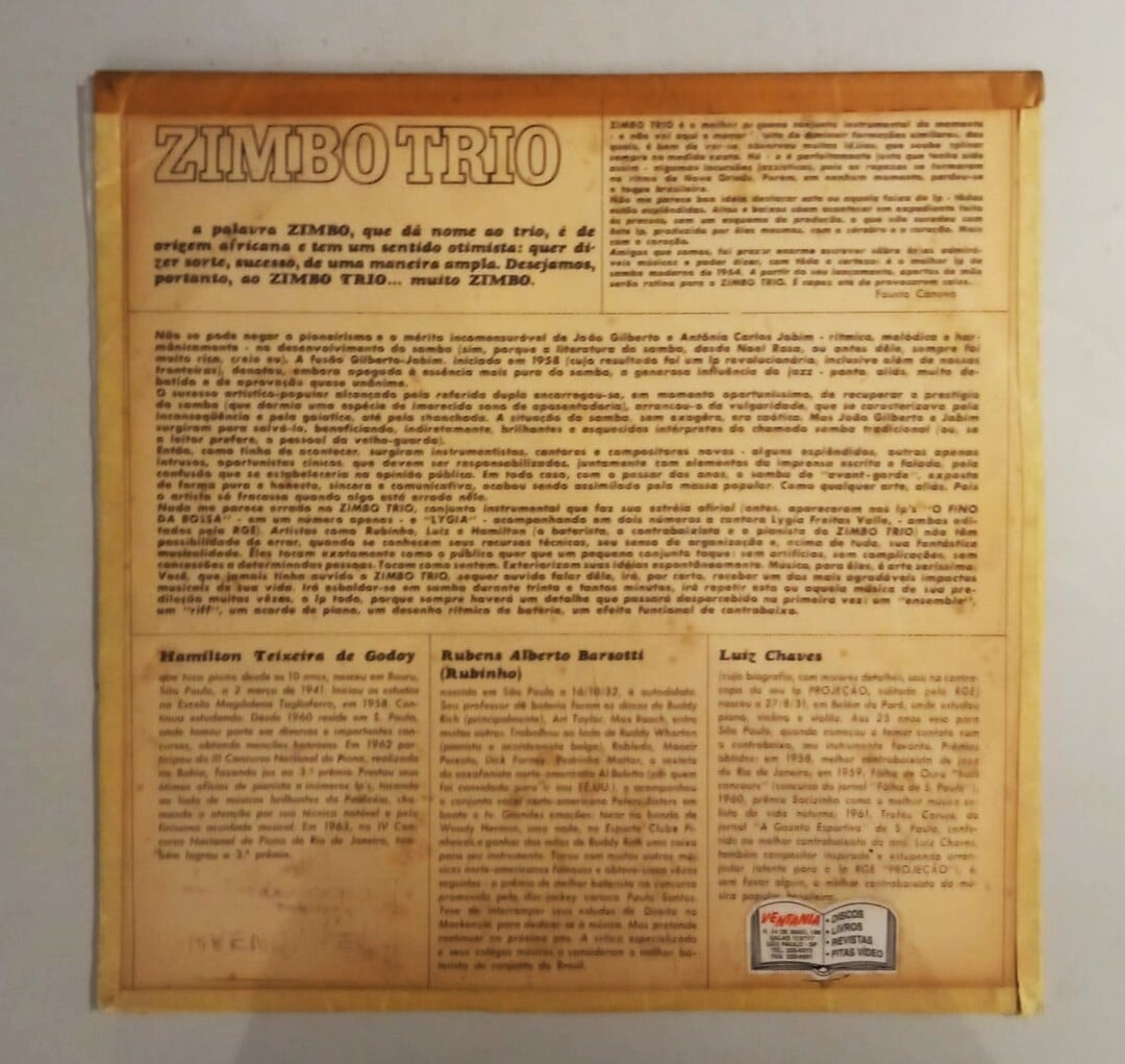 Zimbo Trio - Zimbo Trio (1964) - Boa Viagem Discos