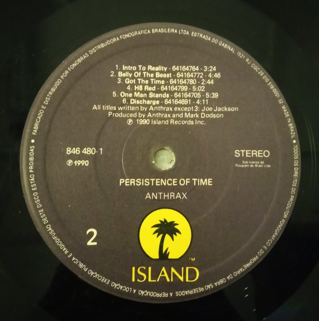 Anthrax - Persistence Of Time - Boa Viagem Discos