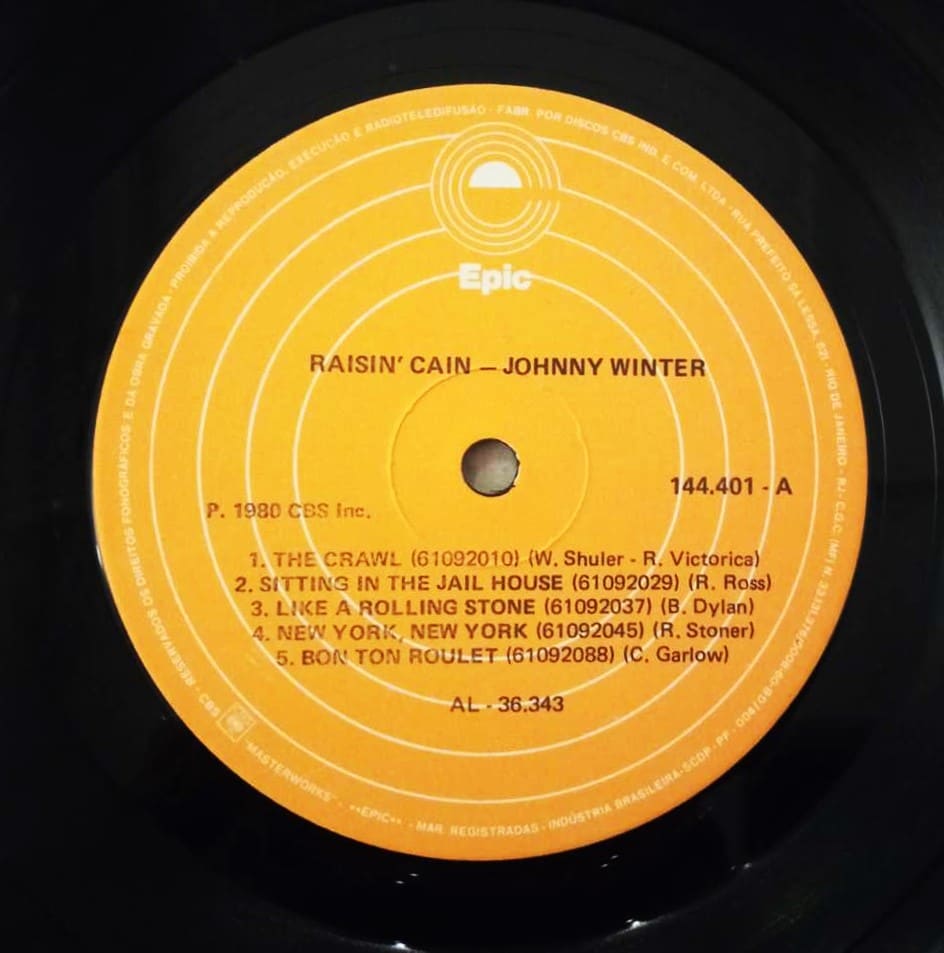 Johnny Winter - Raisin' Cain | LP Vinil | Boa Viagem Discos - Loja ...