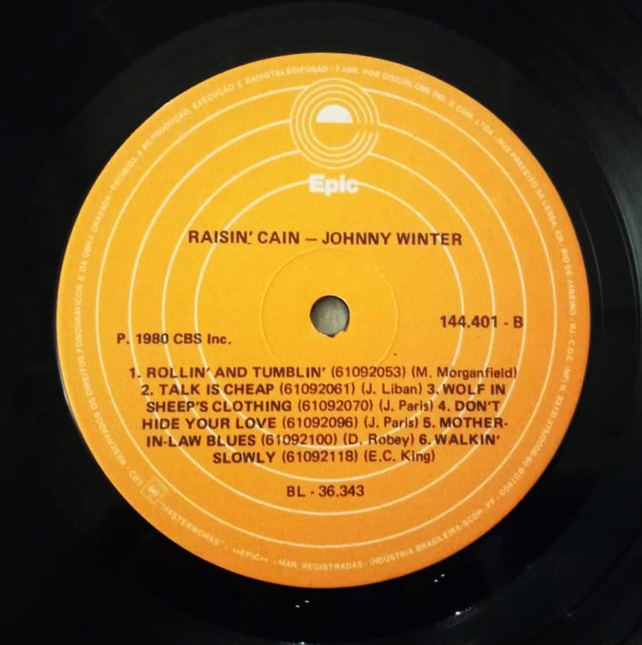 Johnny Winter - Raisin' Cain | LP Vinil | Boa Viagem Discos - Loja ...