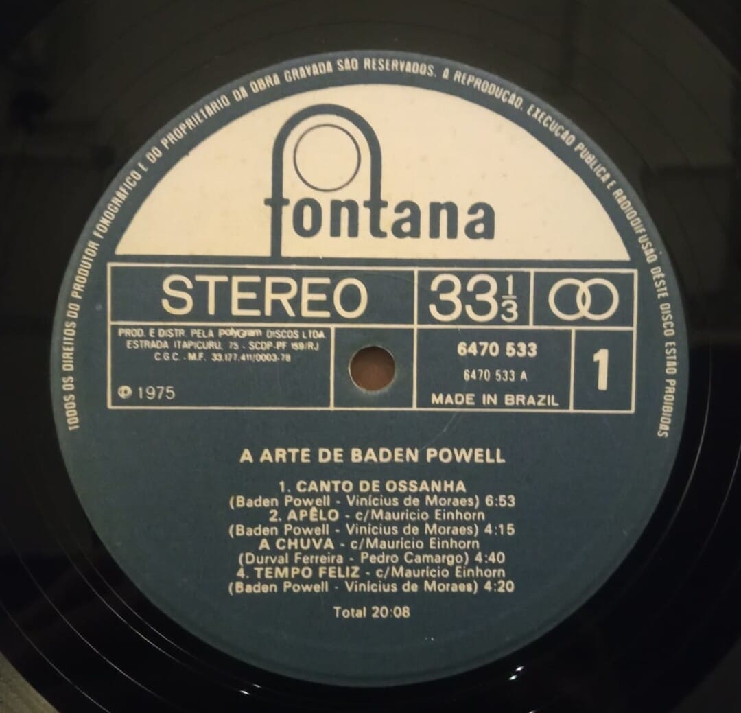 Baden Powell - A Arte de Baden Powell | LP Vinil | Boa Viagem Discos ...