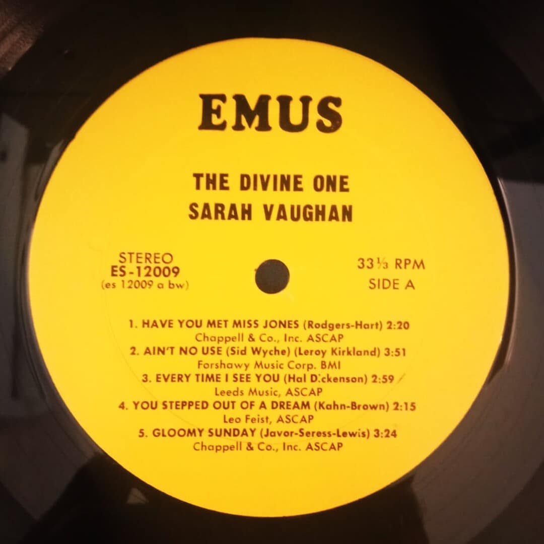 Sarah Vaughan - The Divine One | LP Vinil | Boa Viagem Discos - Loja ...