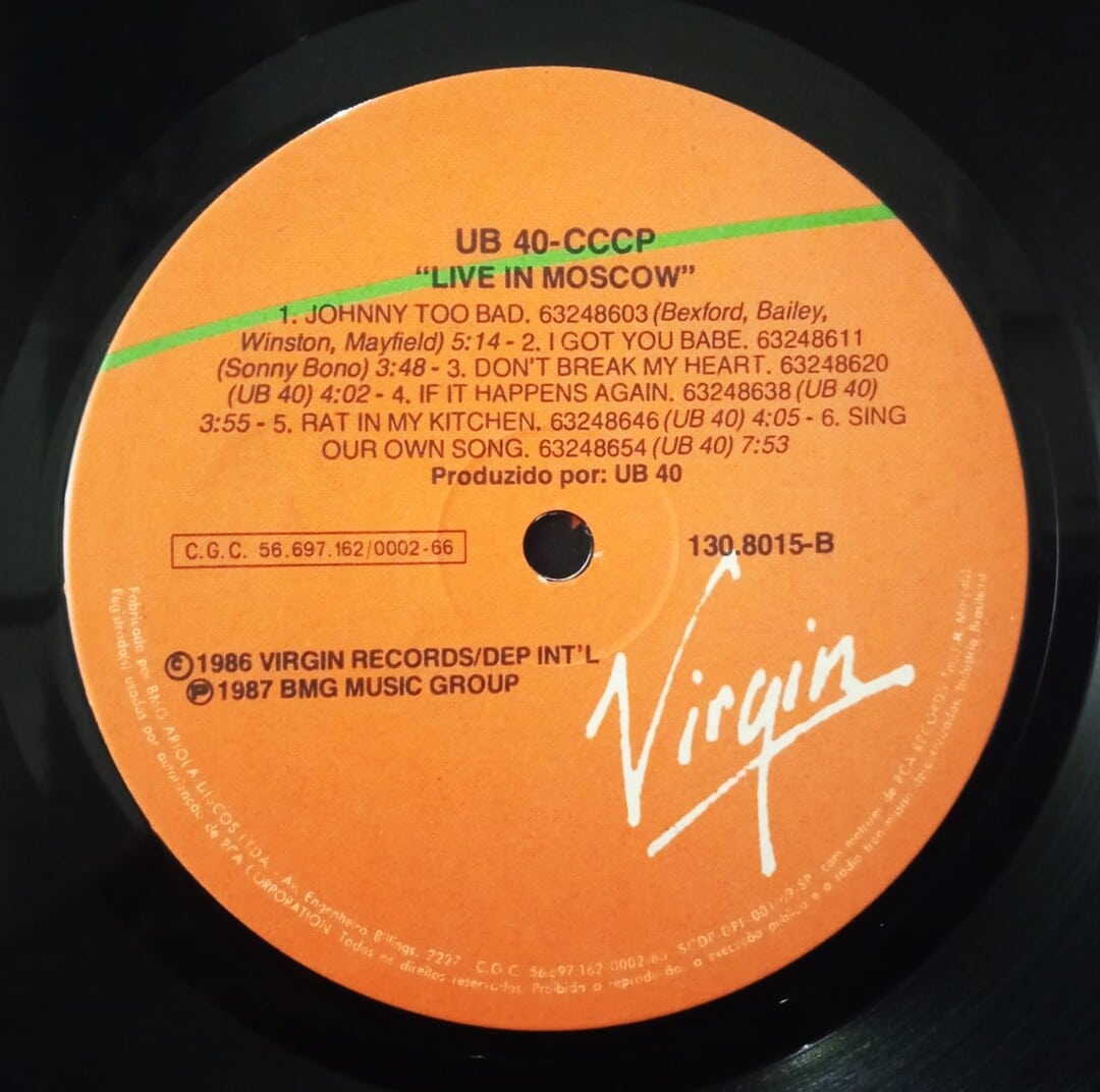 UB40 - UB40 CCCP : Live In Moscow | LP Vinil | Boa Viagem Discos - Loja ...