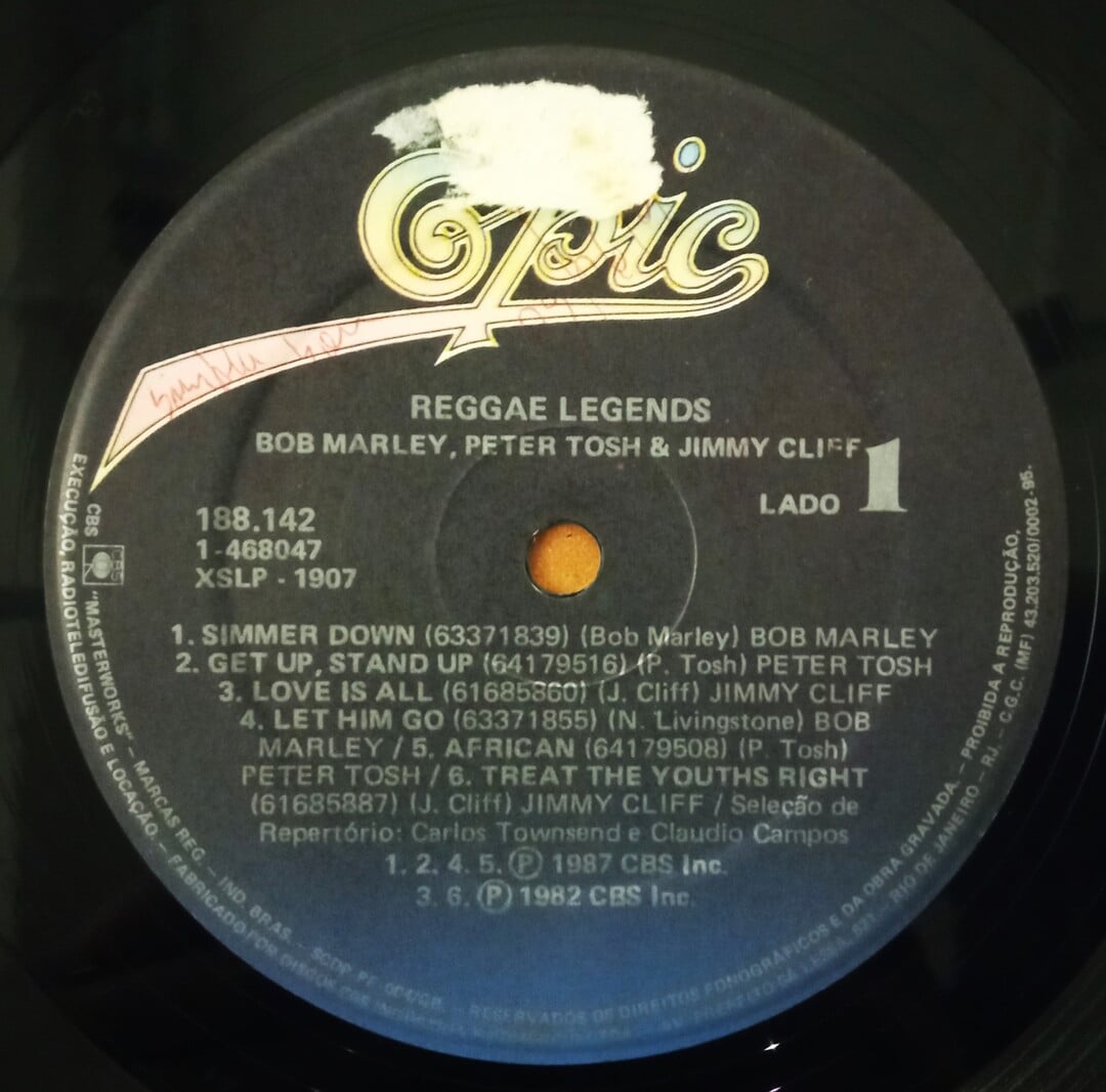 Bob Marley / Peter Tosh / Jimmy Cliff - Reggae Legends - Boa Viagem Discos