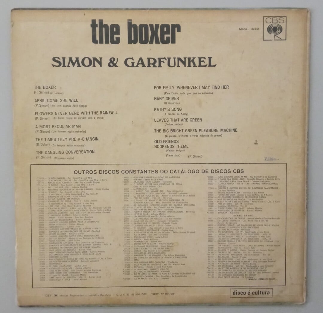 Simon & Garfunkel – The Boxer - Boa Viagem Discos