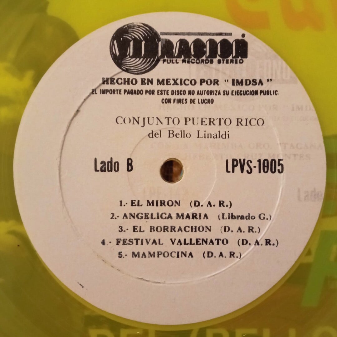 Conjunto Puerto Rico Del Bello Linaldi – Salsa, Pimienta Y Cumbia - Boa ...