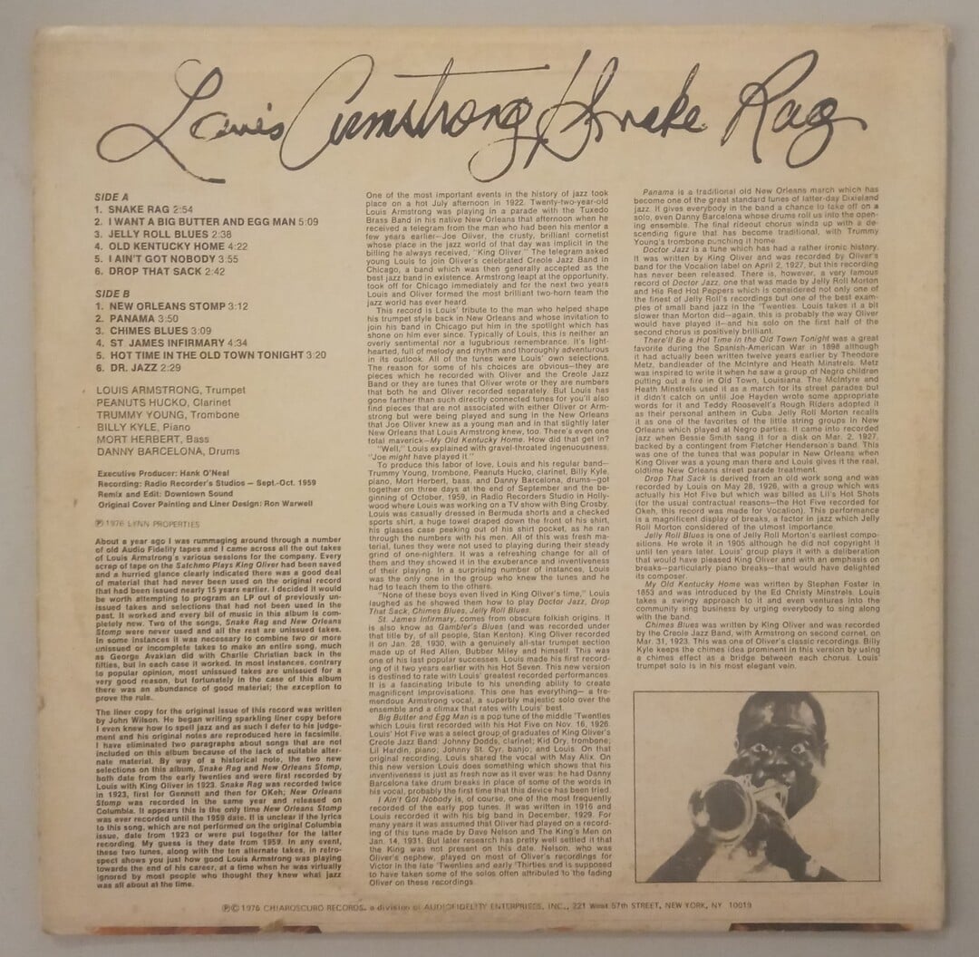 Louis Armstrong - Snake Rag - Boa Viagem Discos