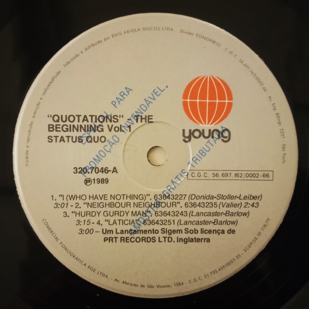 Status Quo - Quotations - Vol. 1 - The Beginning (The Early Years ...