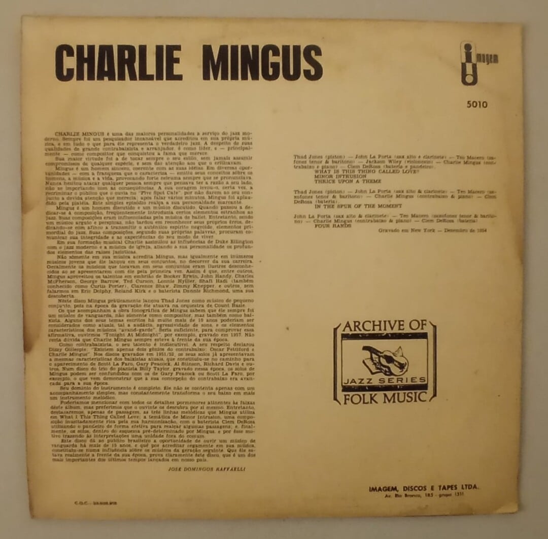 Charlie Mingus - Charlie Mingus (1969) - Boa Viagem Discos