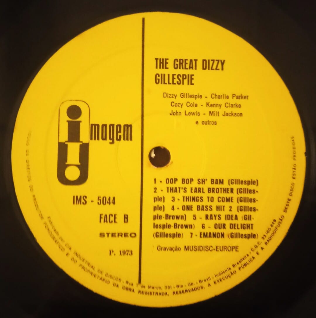 Dizzy Gillespie - The Great Dizzy Gillespie | LP Vinil | Boa Viagem ...