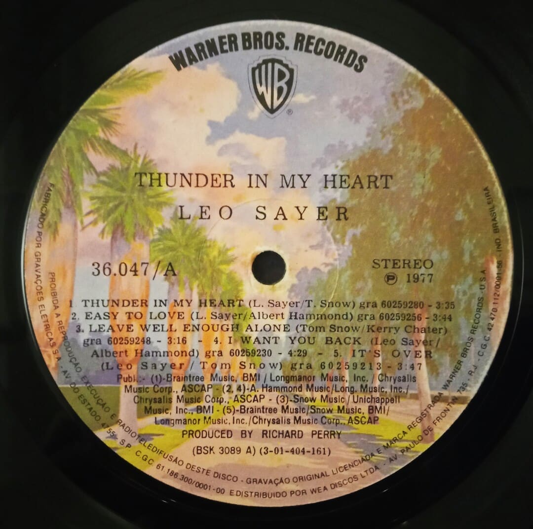 Leo Sayer - Thunder In My Heart | LP Vinil | Boa Viagem Discos