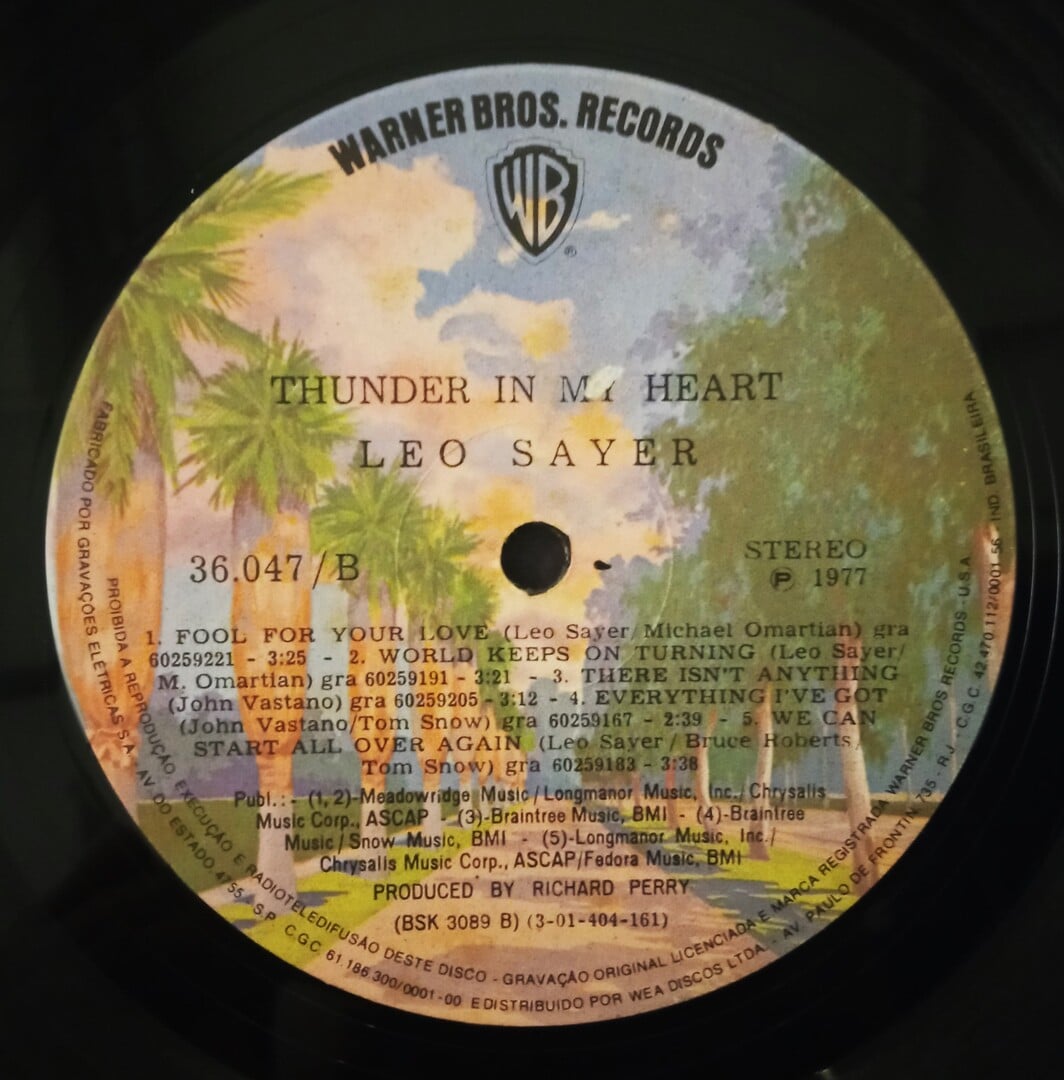 Leo Sayer - Thunder In My Heart | LP Vinil | Boa Viagem Discos