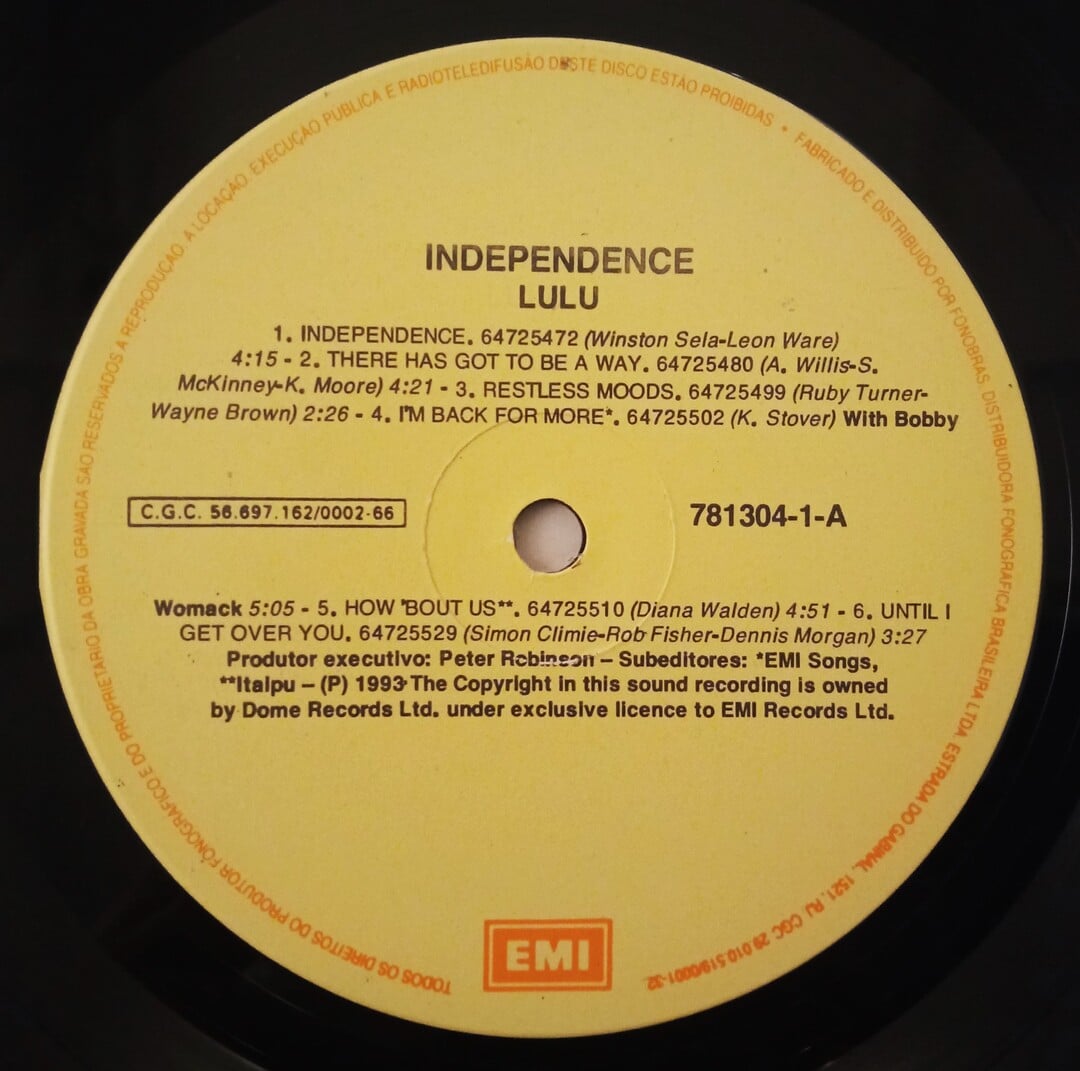 Lulu - Independence | LP Vinil | Boa Viagem Discos - Loja online de ...