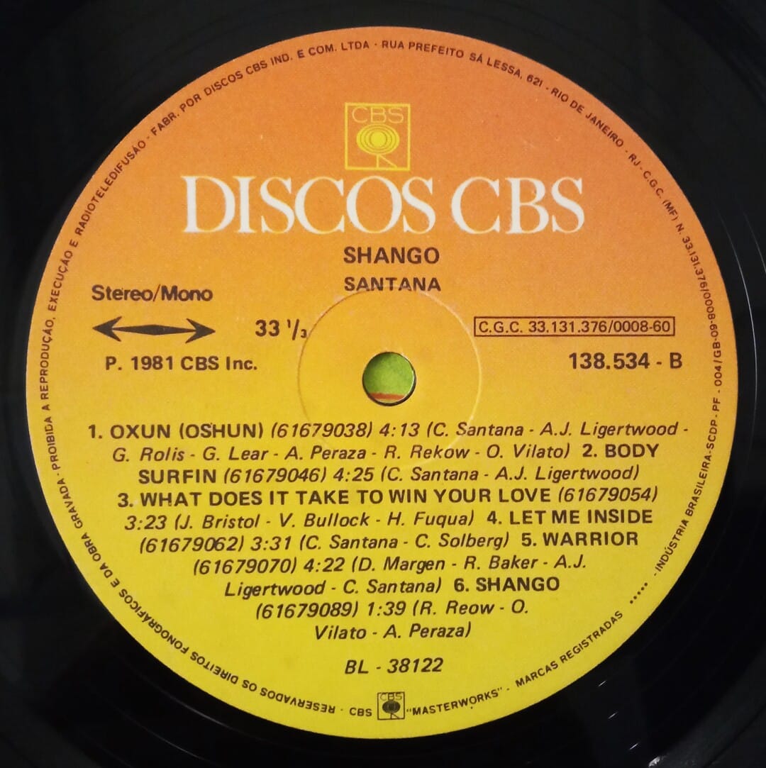 Santana - Shangó - Boa Viagem Discos