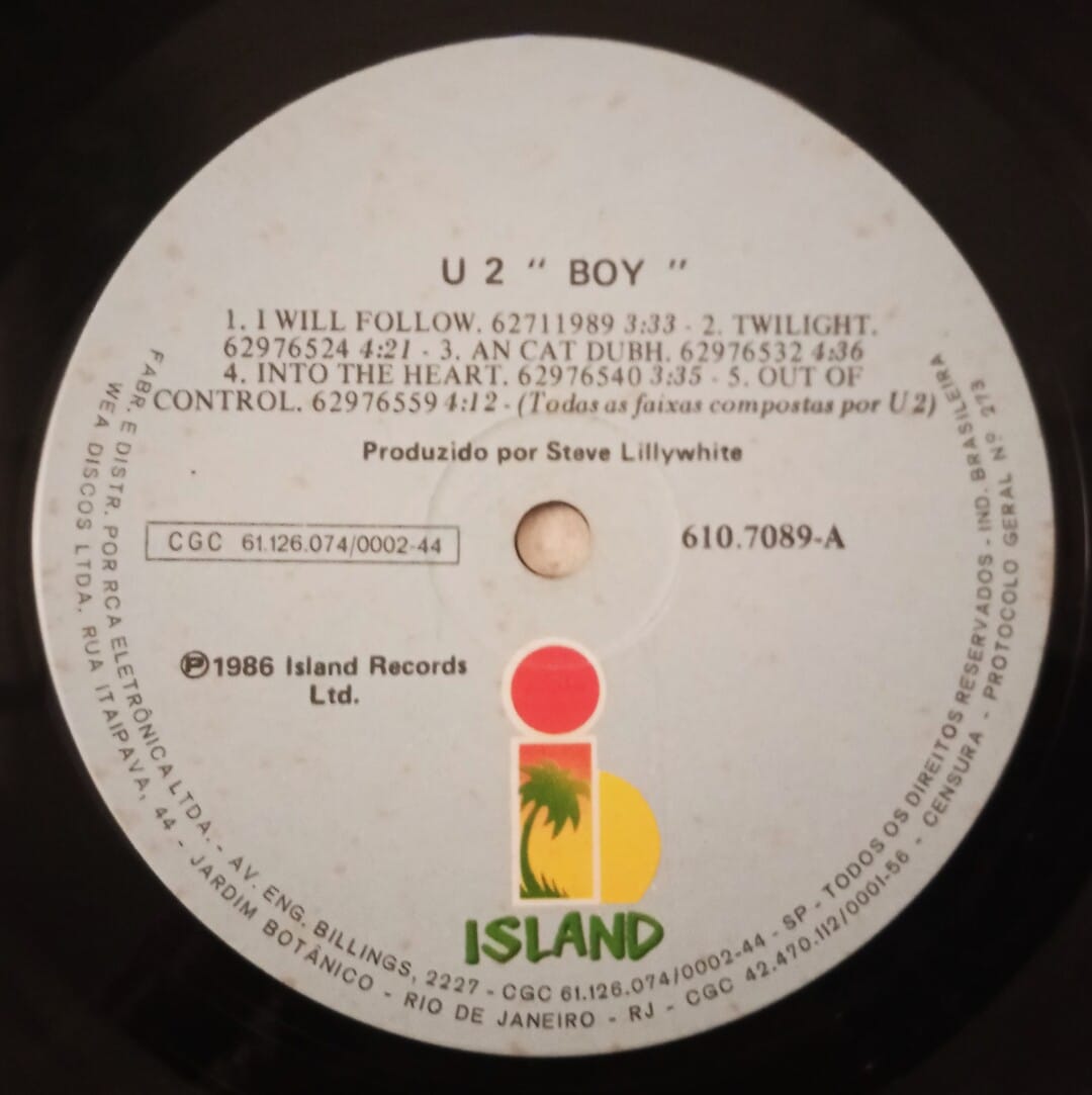 U2 – Boy - Boa Viagem Discos