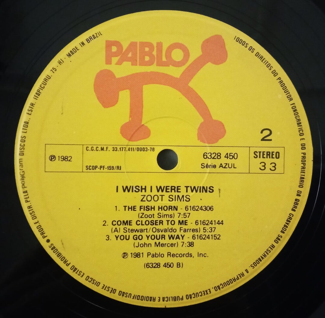 Zoot Sims - I Wish I Were Twins | LP Vinil | Boa Viagem Discos