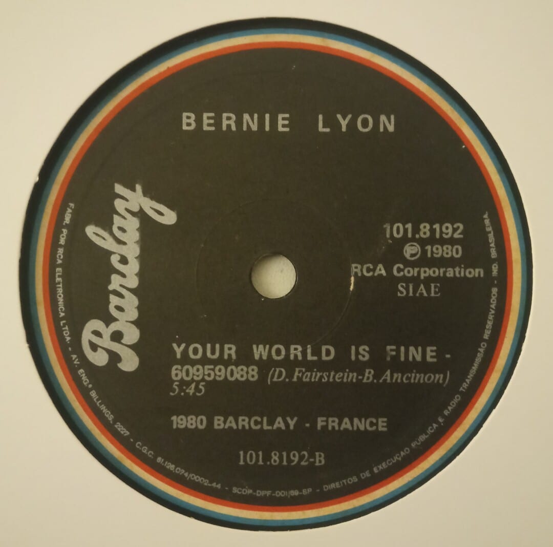 Bernie Lyon - Hell / Your World Is Fine | LP Vinil | Boa Viagem Discos