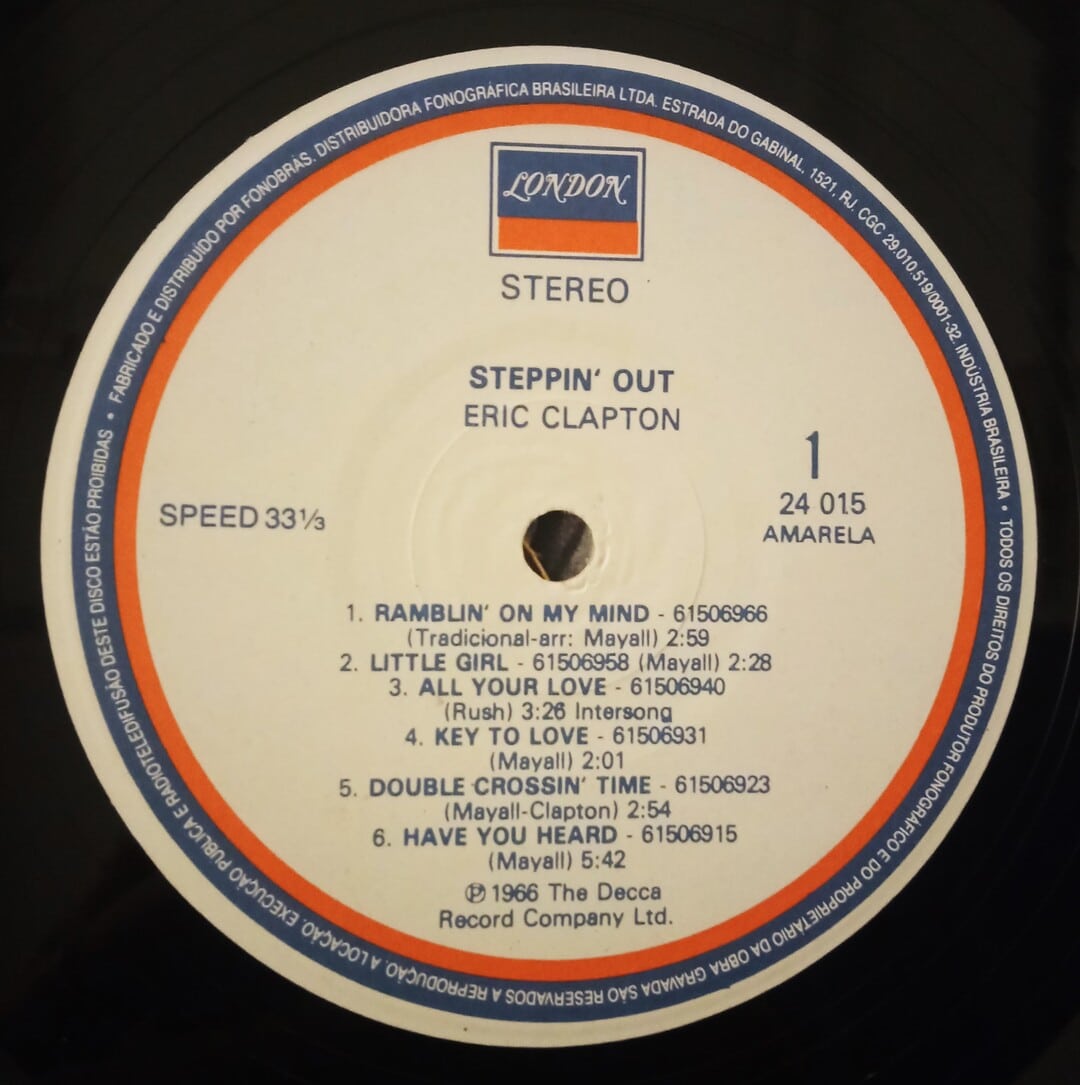 Eric Clapton - Steppin'n Out Eric Clapton Featured with John Mayall's ...