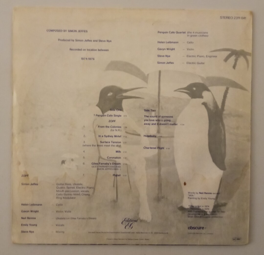 Penguin Cafe Orchestra - Music From The Penguin Cafe - Boa Viagem Discos