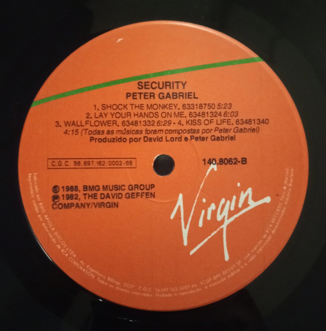 Peter Gabriel - Security | LP Vinil | Boa Viagem Discos