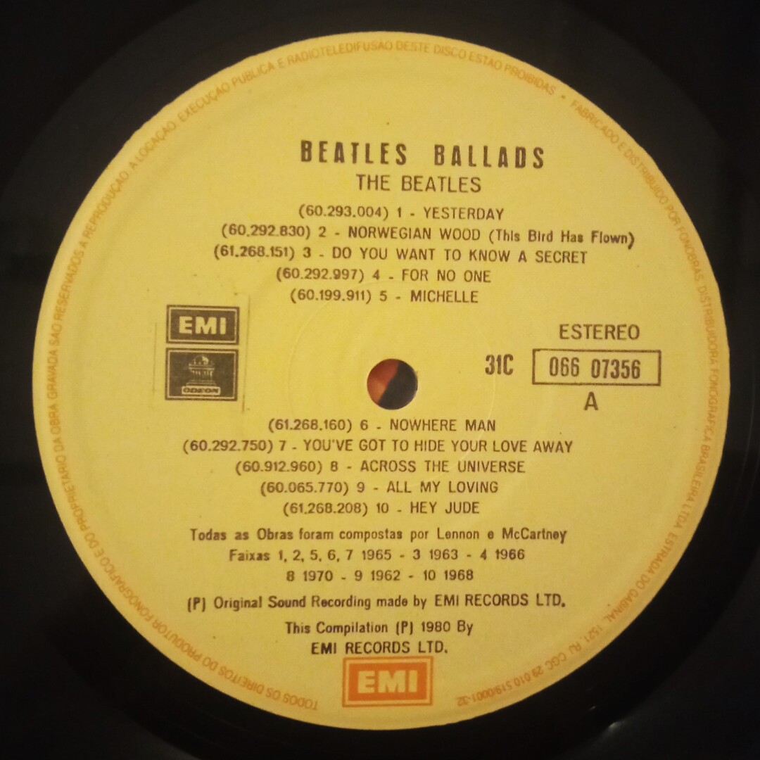 The Beatles - The Beatles Ballads (20 Original Tracks) - Boa Viagem Discos