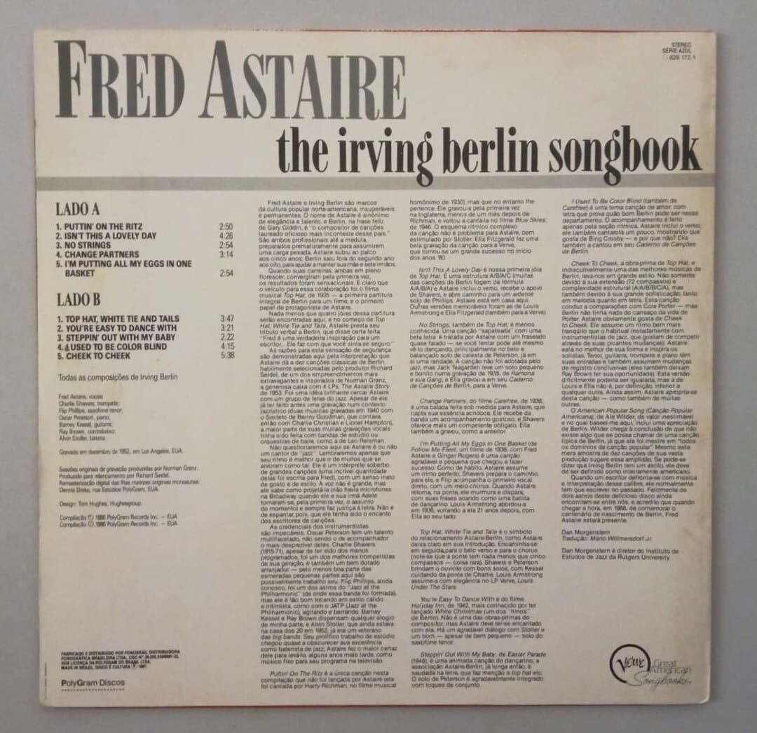 Fred Astaire - The Irving Berlin Songbook | LP Vinil | Boa Viagem Discos