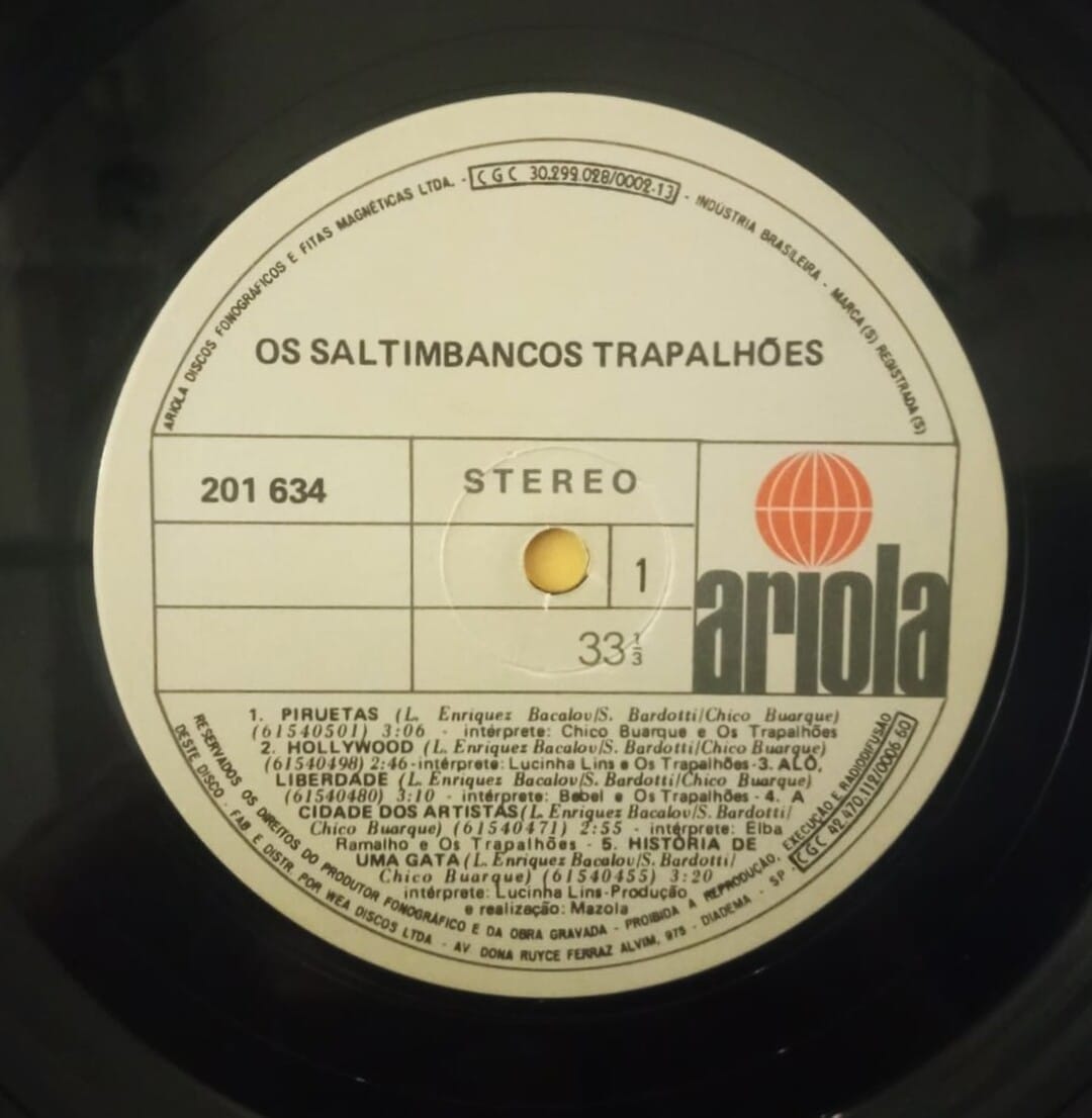 L. Enriguez Bacalov / Sergio Bardotti E Chico Buarque - Os Saltimbancos ...