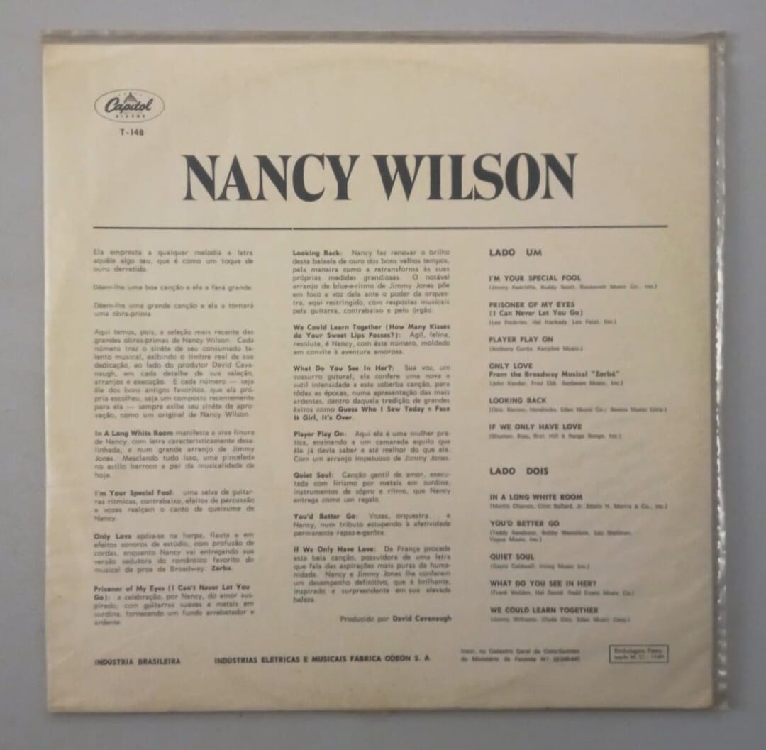 Nancy Wilson – Nancy - Boa Viagem Discos