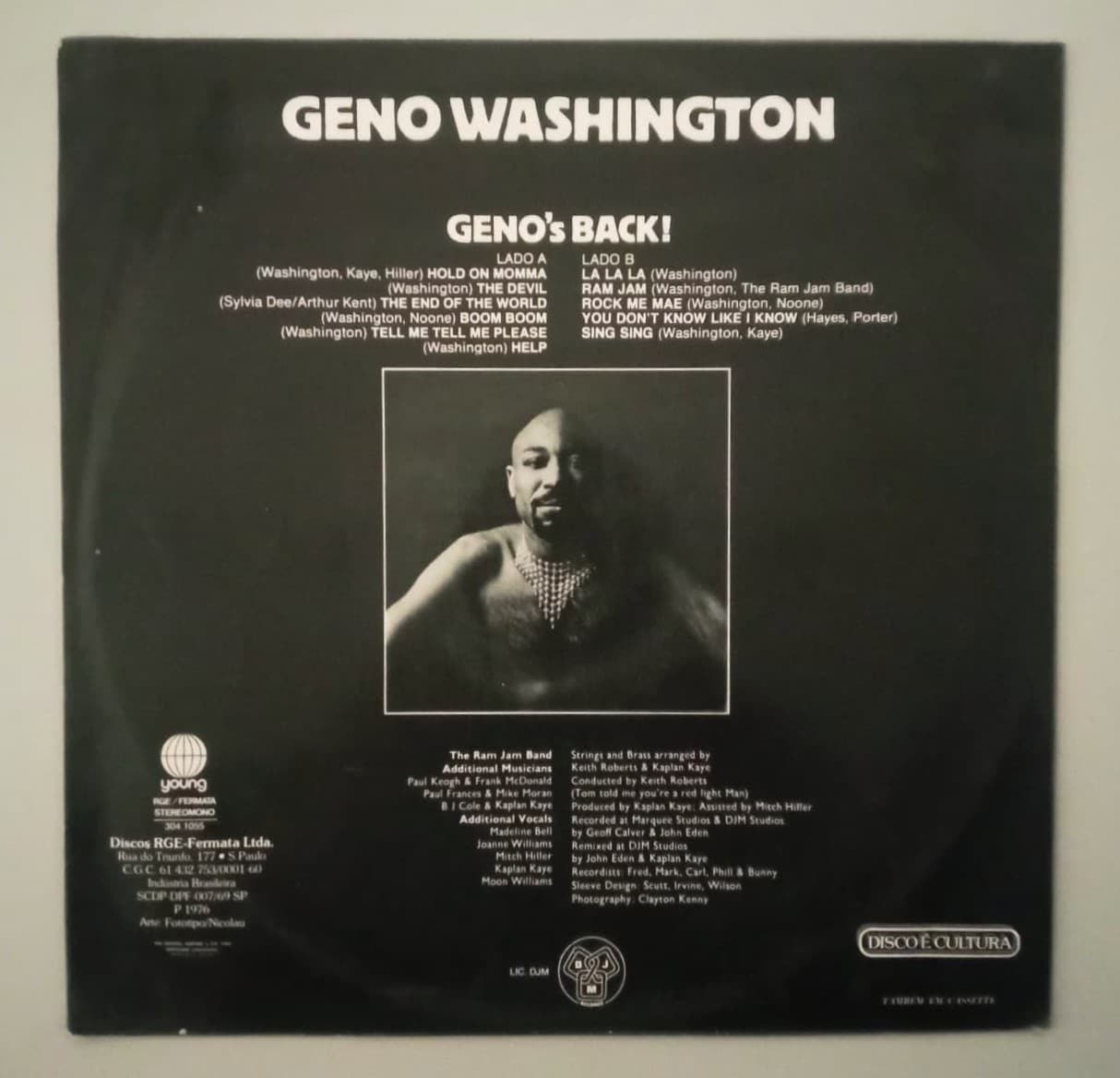Geno Washington – Geno's Back! | LP Vinil | Boa Viagem Discos - Loja ...