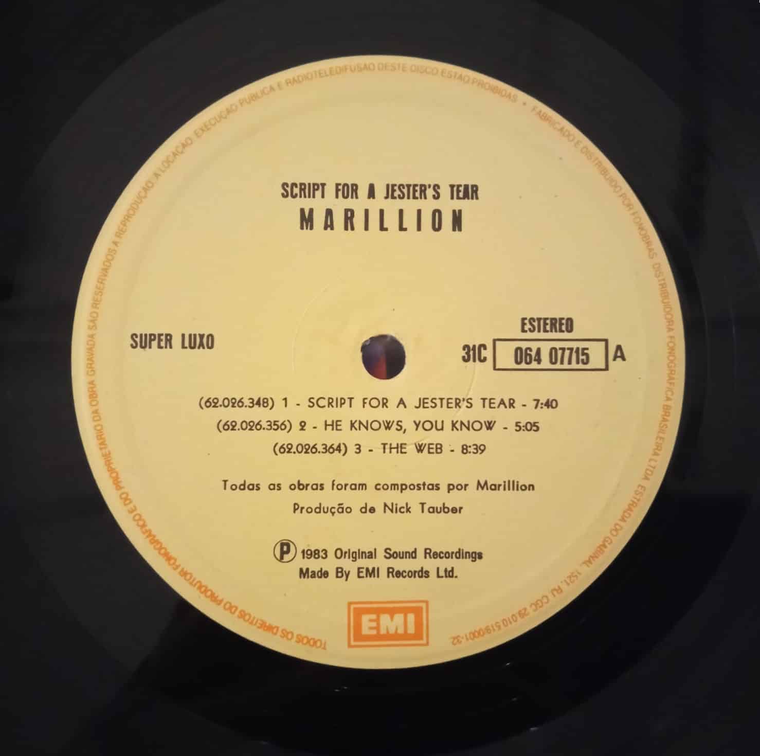 Marillion – Script For A Jester's Tear | LP Vinil | Boa Viagem Discos